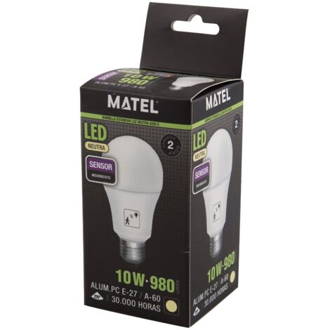 Matel Bewegungssensor-LED-Lampe E27 10 W neutral