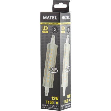 Matel lineare LED-Glühbirne 118 mm R7S 12 W warm