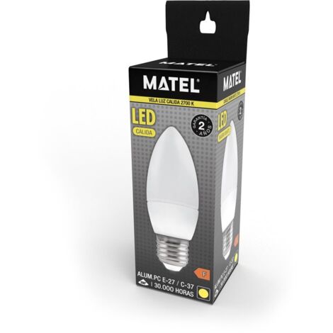 Matel E27 7W warme LED-Kerzenlampe