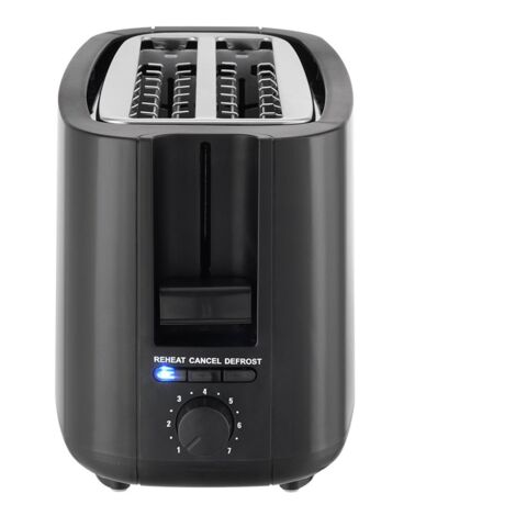 Schwarzer Design-EDM-Doppel-Langschlitz-Toaster mit 1400 W