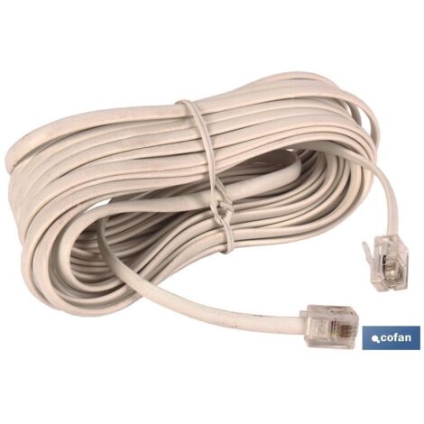 Flaches Telefonkabel mit Buchsen (2,2 m)