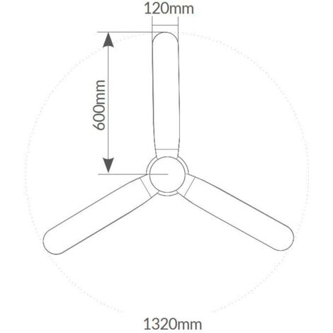 Solesia DC-Deckenventilator mit einstellbarem CCT-Licht und Ø132 White ...