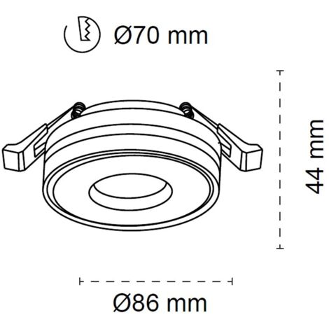 Idun White 1xGU10 Deckeneinbauleuchte