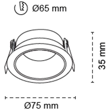 Domino White IP20 1xGU10 Deckeneinbauleuchte