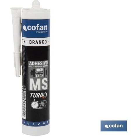 Extra starker „MS Turbo“-Kleber für alle Arten von Materialien, weiß ...