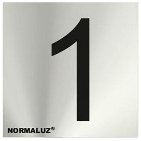 Nummer 1 Schild Edelstahl selbstklebend 5cm rd717171
