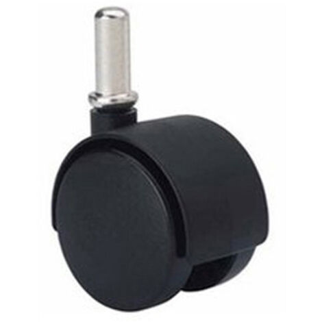 Schwarzes Kunststoff-Doppelrad 50 mm glatter Stift M8 1-0130 Alex