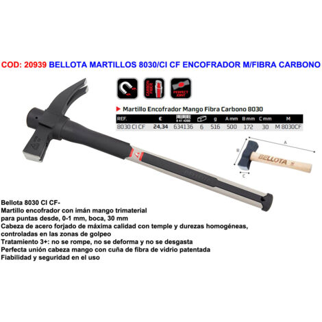 Bellota Hammer 8030/CI CF-Schalung mit Kohlefaser