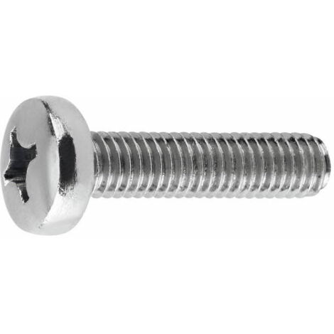 Schachtel mit 250 M5x16 Zink-DIN 7985-Kreuzschlitzschrauben mit gewölbtem Index