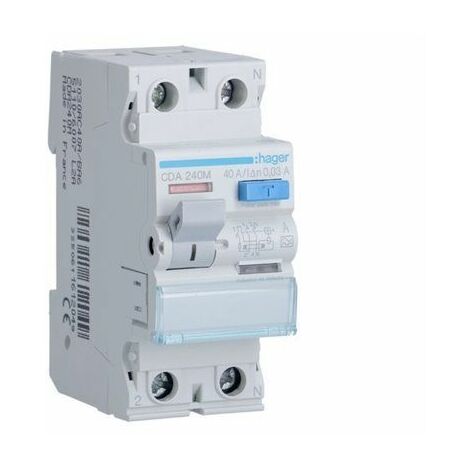 HAGER CDA240M Differential 2P 40A 30mA Typ-A