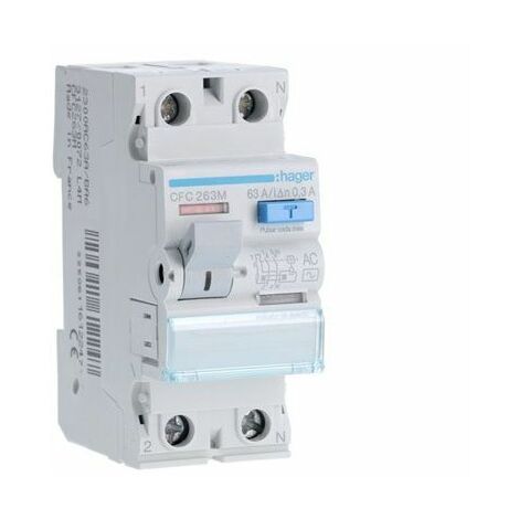 HAGER CFC263M Differential 2P 63A 300mA Typ-AC