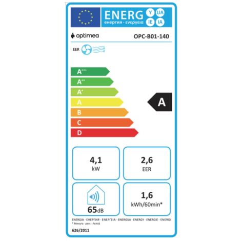 Mobile klimaanlage 4100w 40m² - Optimea - OPC-B01-140