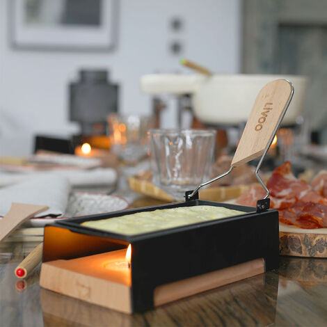 Holz Raclette Mit Kerzen