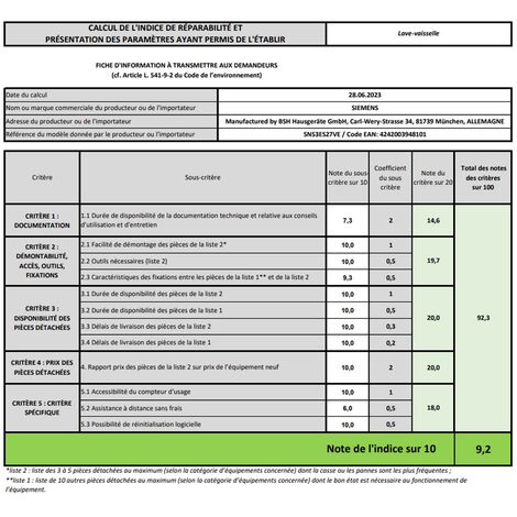 lavastoviglie 60cm 14c 44db nera - SN53ES27VE - siemens