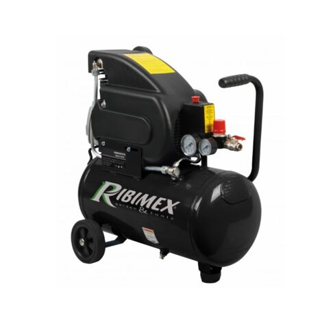 Compressore d'aria nero da 50 litri e 2 CV - PRCOMP2/50R - ribimex