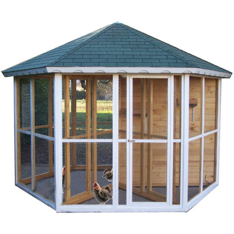 voliera in legno 9,60 m² - poh38 - habrita