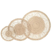 Set de 3 déco murales roseau D18 28 38cm - Atmosphera créateur d'intérieur