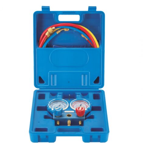 MANOMETER MALETA Analyzer 2 roads 68mm with viewer R22, R407C, R404A, R134A