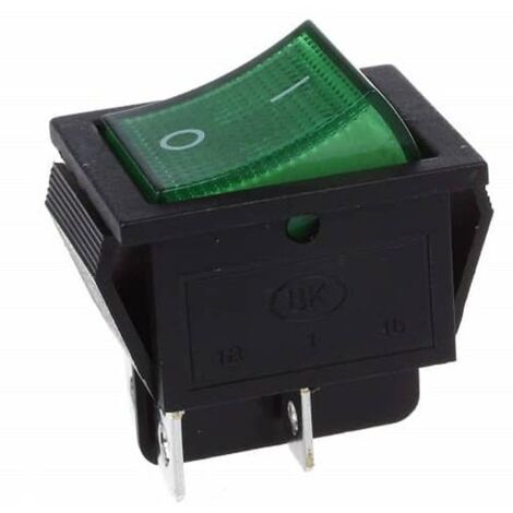 16A 30x2mm standard green light bipolar switch