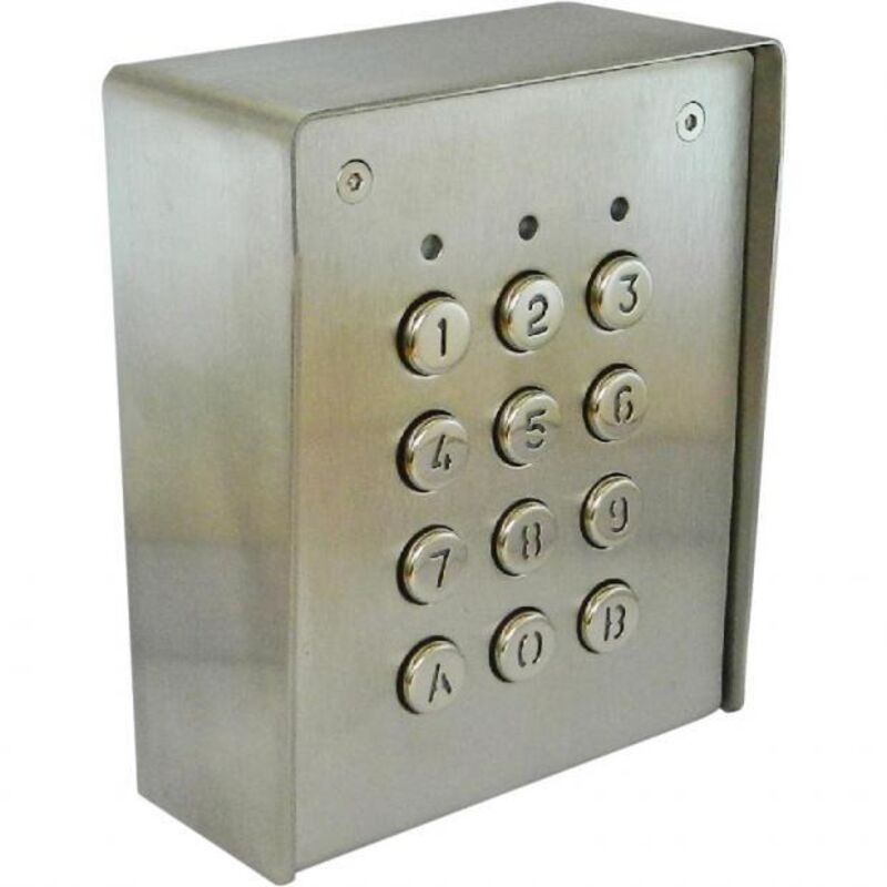 Clavier à codes en inox avec touches métalliques