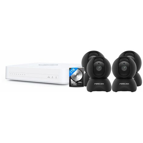 Kit vidéosurveillance IP 4 caméras KIT-4-FN8108H-X5-B-HDD