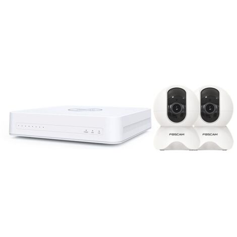 Kit vidéosurveillance IP 2 caméras KIT-2-FN8108H-X5-W