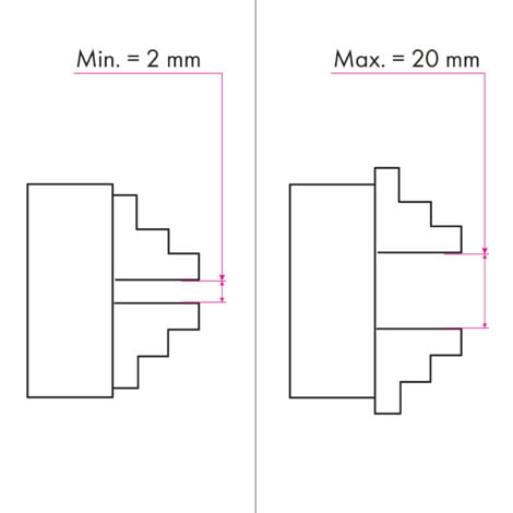 Mandrino 3 griffe Ø50mm autocentrante filetto 1"-8 TPI tornio – EBERTH