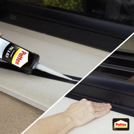 Pattex PVC & ALU, mastic colle pour fixations sur PVC & Aluminium ...