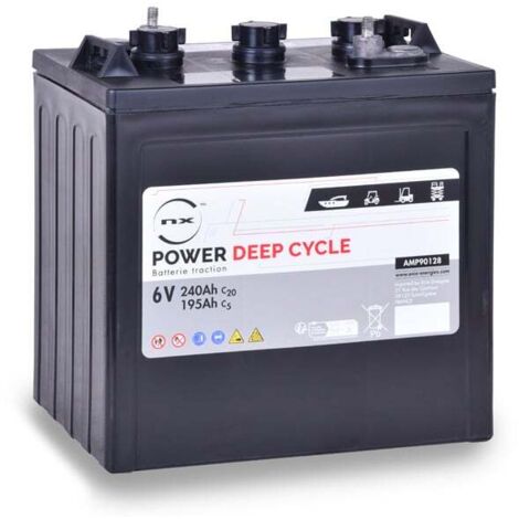 NX - Batterie traction NX Power Deep Cycle 6V 240Ah M8-F