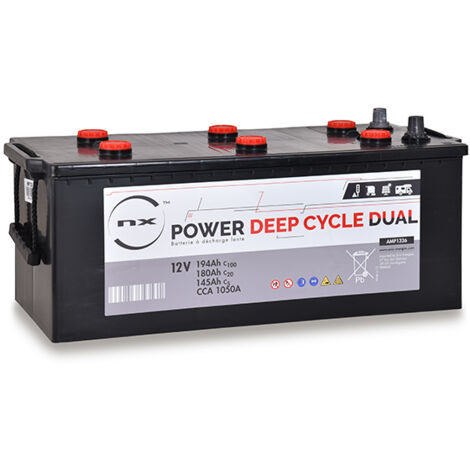 NX - Batterie traction NX Power Deep Cycle DUAL 12V 180Ah Auto