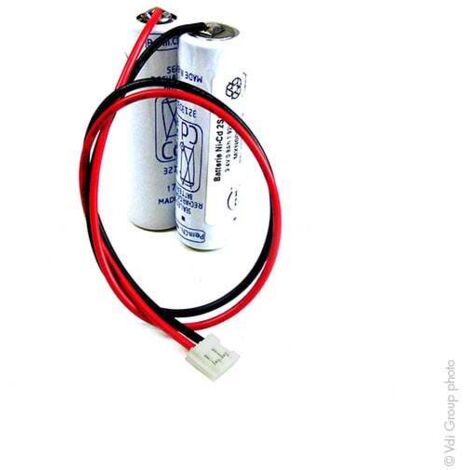 NX - Batterie eclairage secours 2 x AA 2S1P ST1 F200 2.4V 800mAh JST