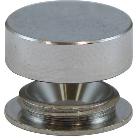 TIMCO Threaded Screw Caps Solid Brass Satin Chrome - 16mm
