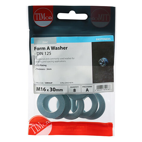 TIMCO Form A Washers DIN125-A Silver - M16