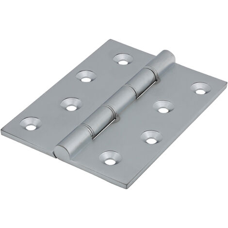 TIMCO Double Stainless Steel Washered Brass Hinges Satin Chrome - 102 x 75