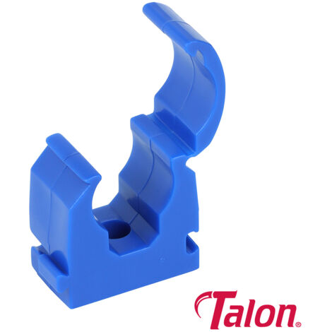 Single Hinged ID Pipe Clips Blue - 15mm