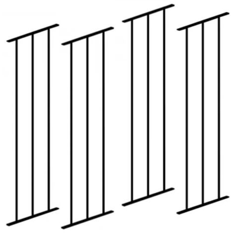Fencemate Straight Aluminium Spindle Panel - 770mm x 280mm (4 Pack)