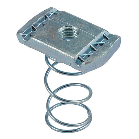 TIMCO Channel Nuts Long Spring Silver - M8