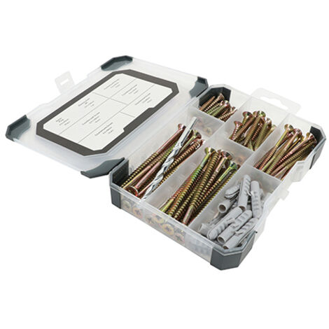 TIMCO Screws, Plug & Drill Bit Gold Mixed Tray - 91pcs