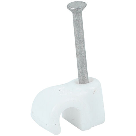 TIMCO Round Cable Clips White - To fit 4.5mm