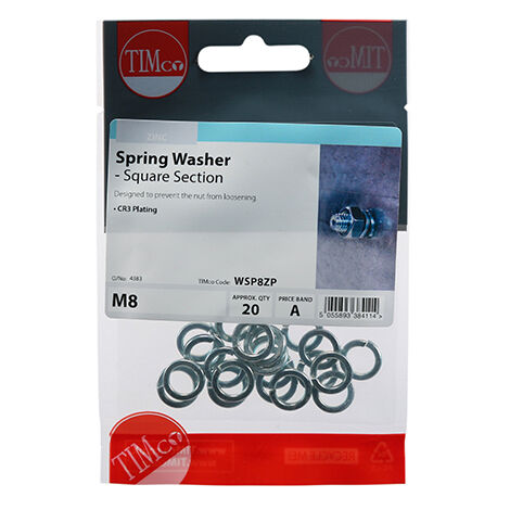 TIMCO Spring Washers DIM7980 Silver - M8