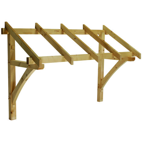 Cheshire Mouldings Flat Roof Porch Canopy Pine Timber Inc Gallows Brackets