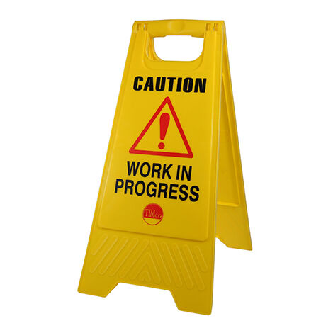 TIMCO Caution Work in Progress A-Frame Safety Sign - 610 x 300 x 30