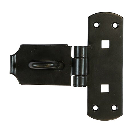 TIMCO Heavy Duty Vertical Pattern Hasp & Staple Bolt On Black - 6"