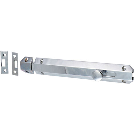 TIMCO Architectural Flat Section Bolt Polished Chrome - 210 x 35mm