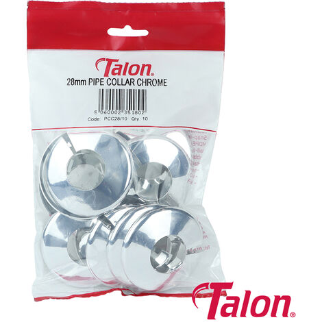Talon Pipe Collar Chrome - 28mm (10 Pack)