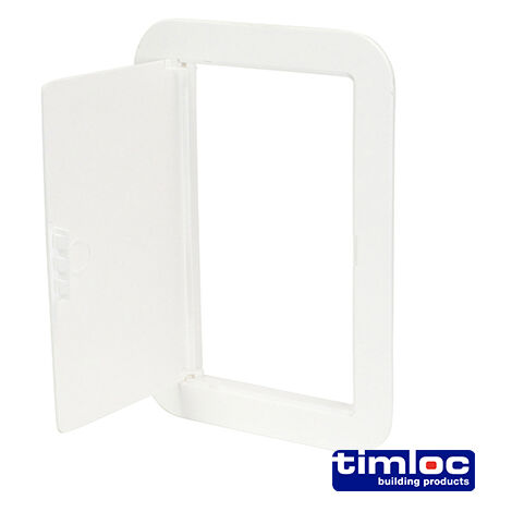 Timloc Access Panel Plastic Hinged White - 155 x 235mm