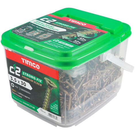 TIMCO C2 Strong-Fix Multi-Purpose Premium Countersunk Gold Woodscrews ...