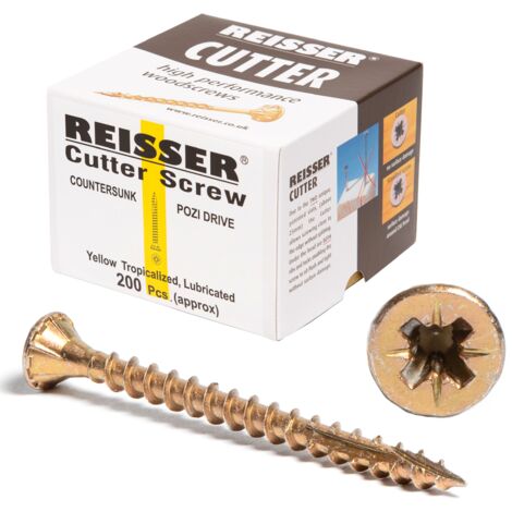 Reisser Countersunk Cutter Wood Screws - 5 x 55mm (200 Box)
