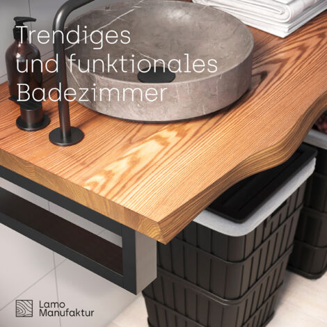 LAMO Manufaktur Plan vasque en bois, plan sous vasque salle de bain ...