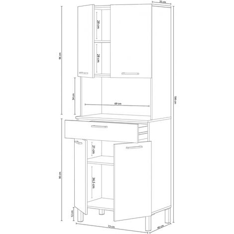 ALACENA VERTICAL COCINA RADON
